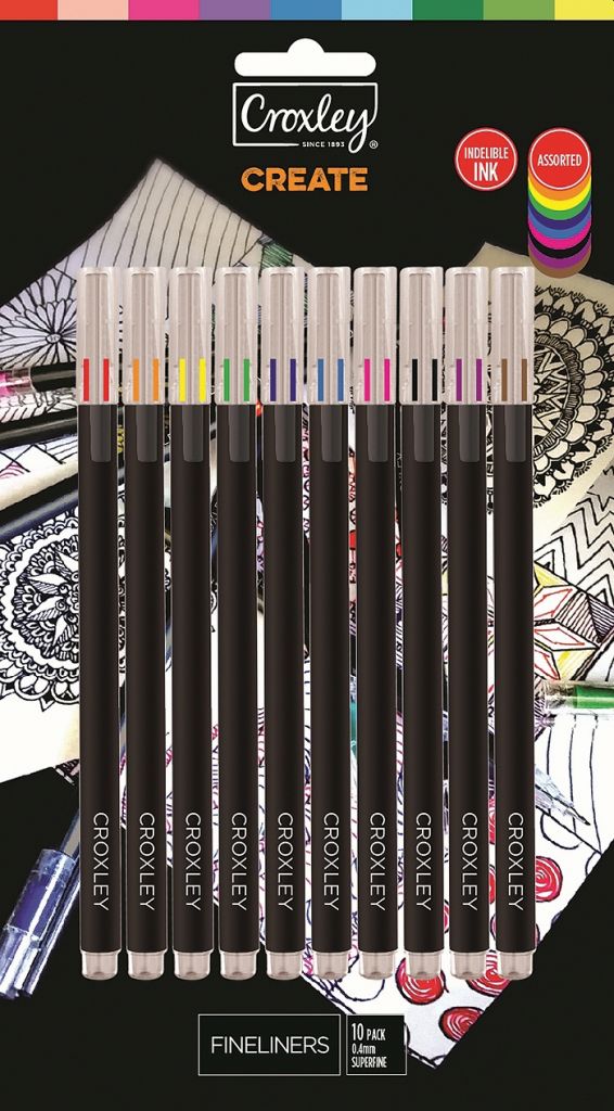 CROXLEY CREATE Fine Liners (Card of 10 Assorted Colours) | Croxley SA