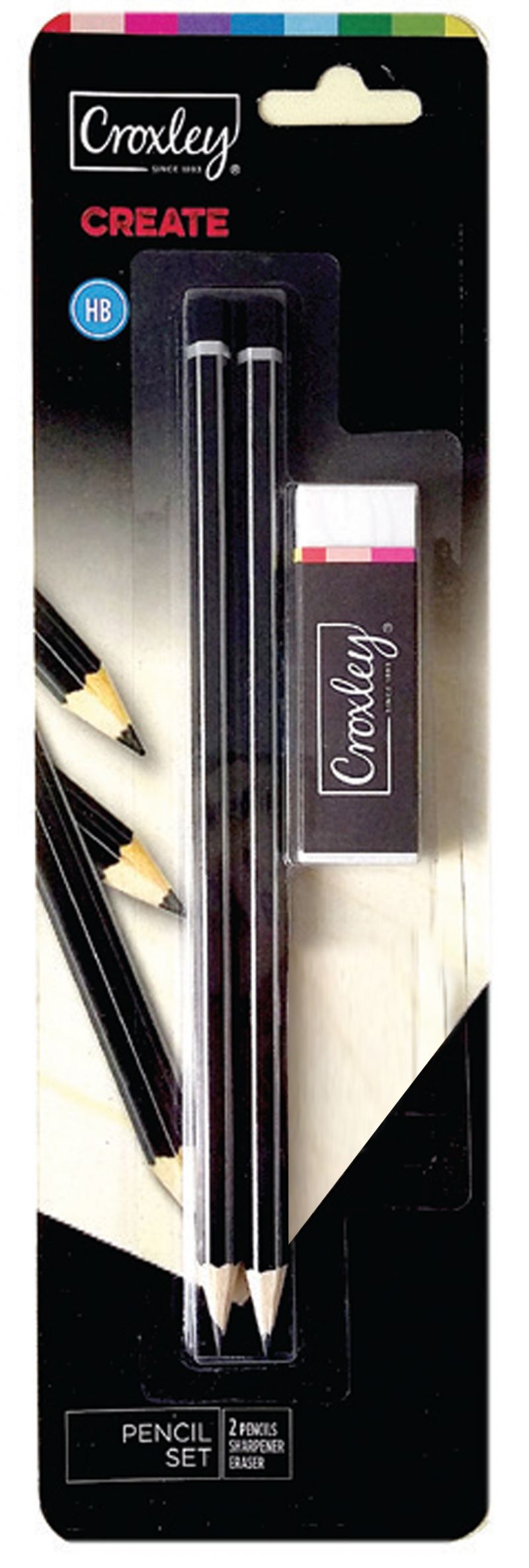 CROXLEY CREATE Pencil 2xHB & 1 Eraser | Croxley SA