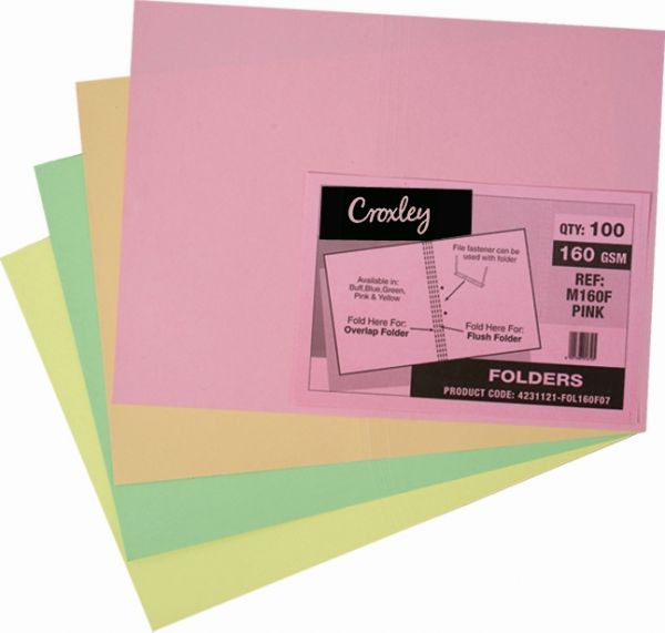 CROXLEY M160F Blue Manilla Folder- 348 x 228 - 160GSM | Croxley SA